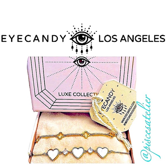 eye candy | Jewelry | Eye Candy Los Angeles Hearts Clovers 8k Gold ...